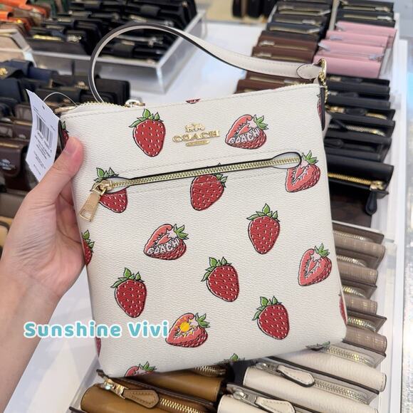 Coach | Bags | Nwt Coach Mini Rowan File Bag With Strawberry Print Caq9 ...